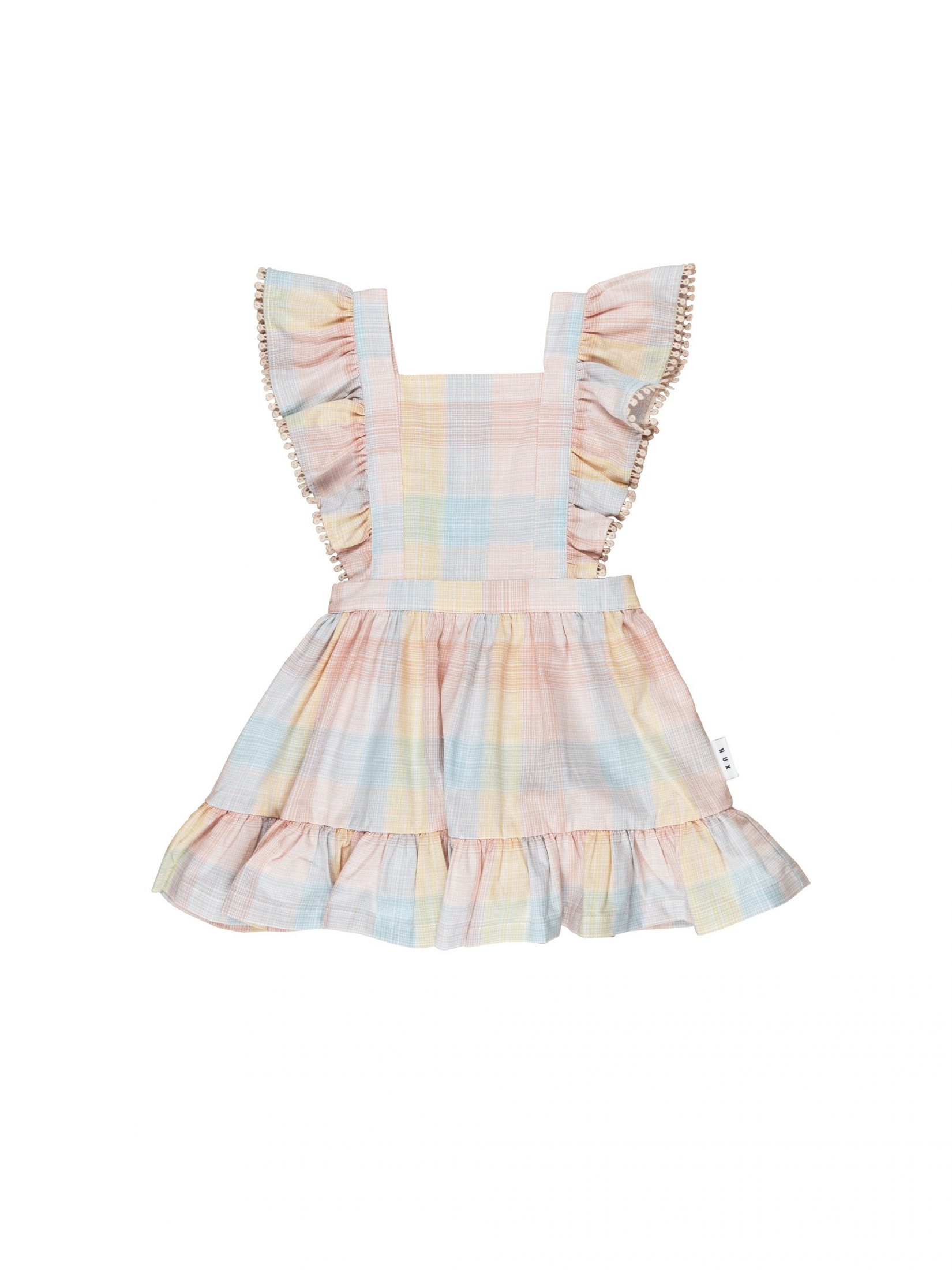 Rainbow Ruffle Pinafore - Rainbow Check » Coastal Kids Dunsborough ...
